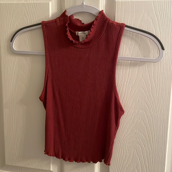 Bozzolo | Tops | Burnt Orange Ruffle Crop Top | Poshmark